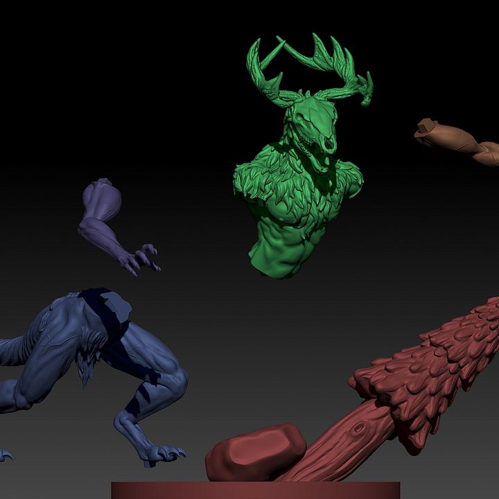 3D Printable Wendigo models and props SFW by Sol