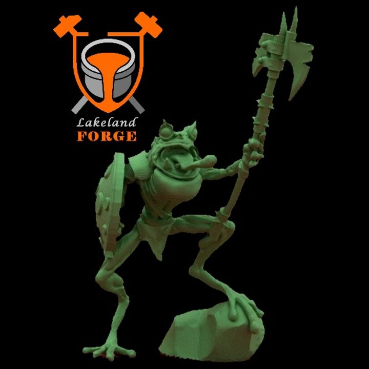 3D Printable Frog Soldiers Captain by Lakeland Forge