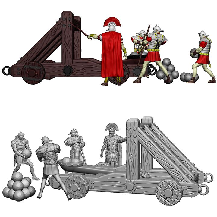 3D Printable Roman Catapult by ARTMARKEVYCH