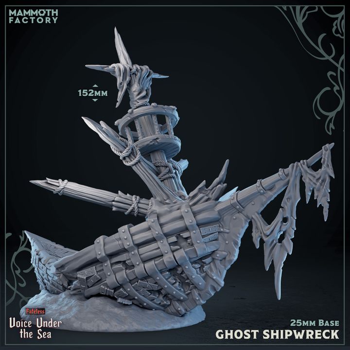 3D Printable Ghost Shipwreck by Mammoth Factory