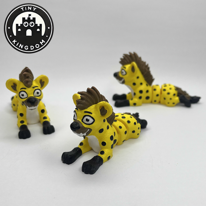 3D Printable Flexi Tiny Hyena, Articulated fidget figure, keychain ...