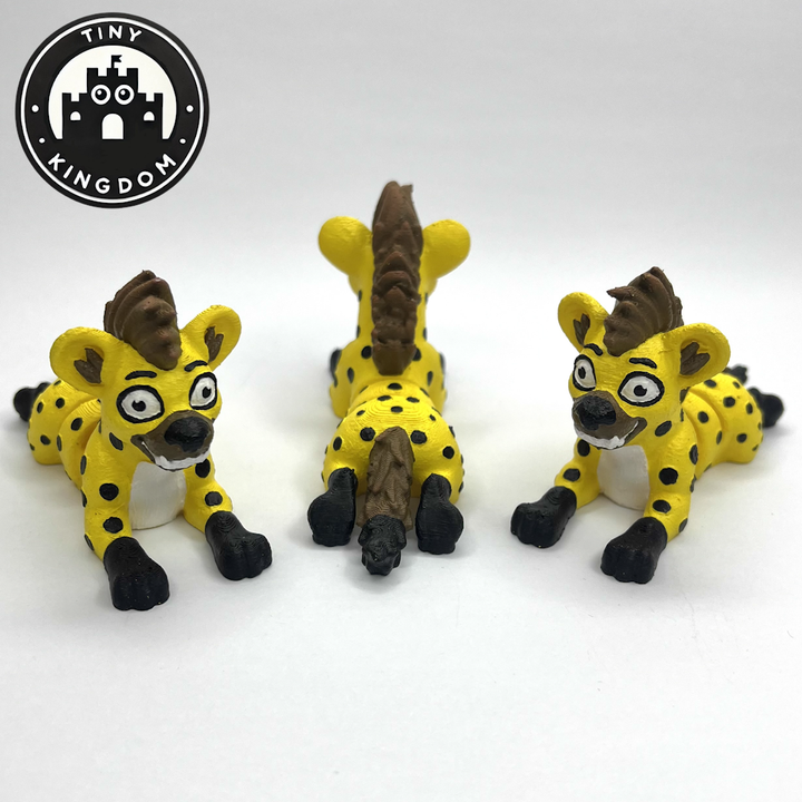 3D Printable Flexi Tiny Hyena, Articulated fidget figure, keychain ...