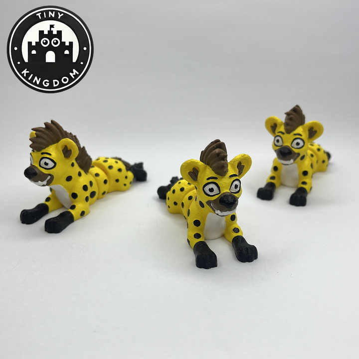 3D Printable Flexi Tiny Hyena, Articulated fidget figure, keychain ...