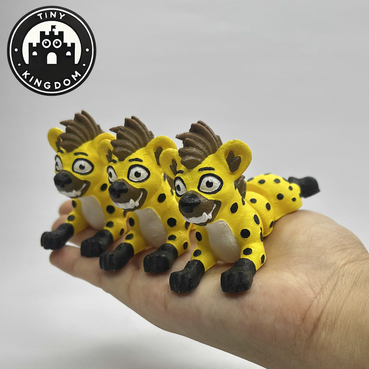 3D Printable Flexi Tiny Hyena, Articulated fidget figure, keychain ...