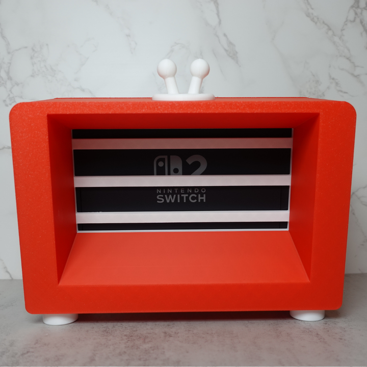 3D Printable Mini TV Stand Compatible with Switch 2 by MysticMesh3D