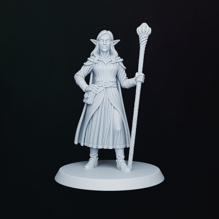 3D Printable Elf Mage by Voidforge