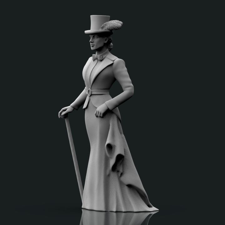 3D Printable Lady with the cane by Dmitry Tishchenkov
