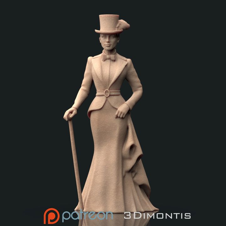 3D Printable Lady with the cane by Dmitry Tishchenkov