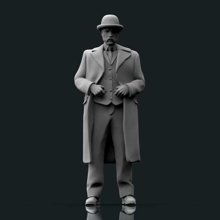 3D Printable Private Detective by 3Dimontis