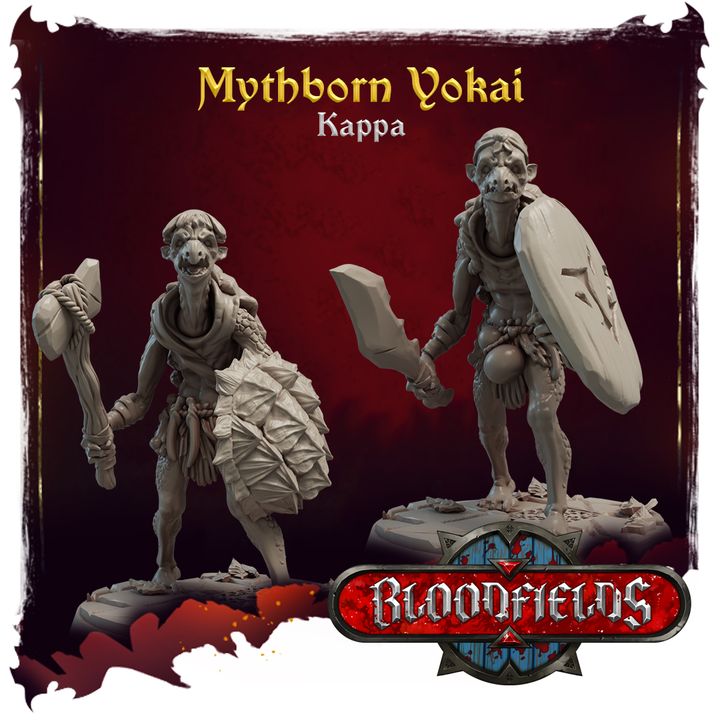 3D Printable Mythborn Yokai - Kappa - Additional Miniatures by Titan ...