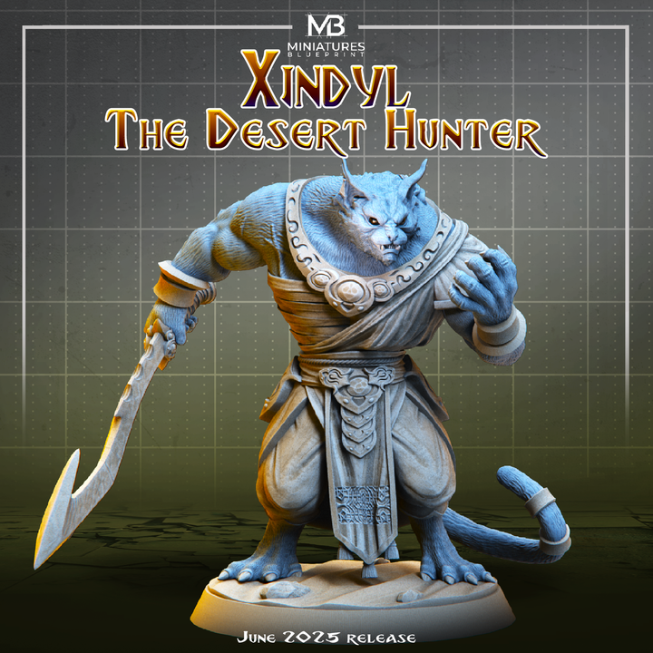 3D Printable Xindyl The Desert Hunter by Miniatures Blueprint