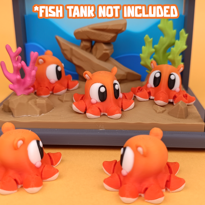 3D Printable Flexi Dumbo Octopus Print-in-place by 3DGOB