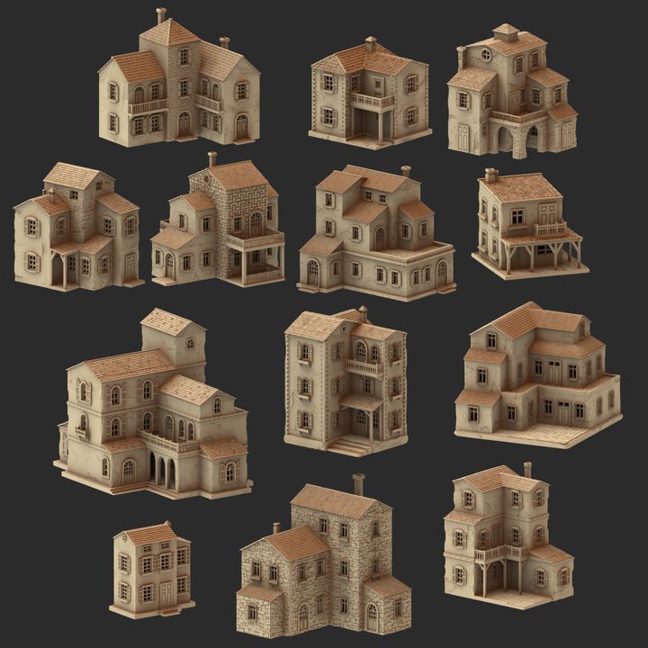 3D Printable Provence Architecture – 13 Printable STL Buildings (28mm ...