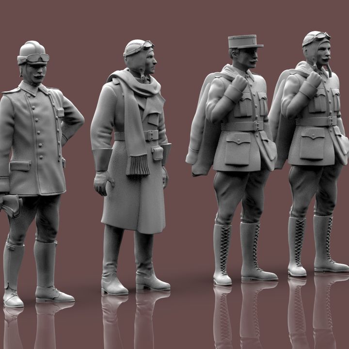 3D Printable Pilots WW1 by Dmitry Tishchenkov