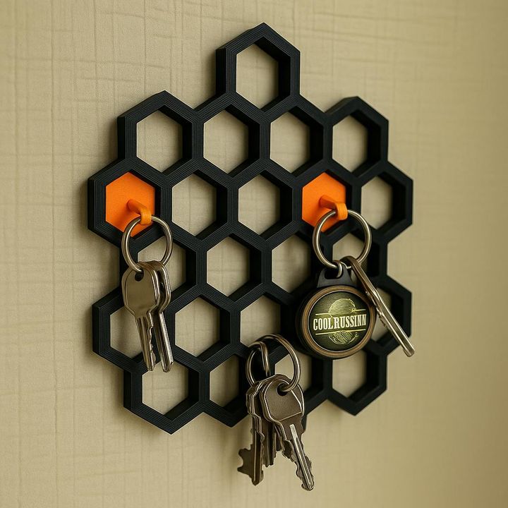 3D Printable Honeycomb Keyholder by video games
