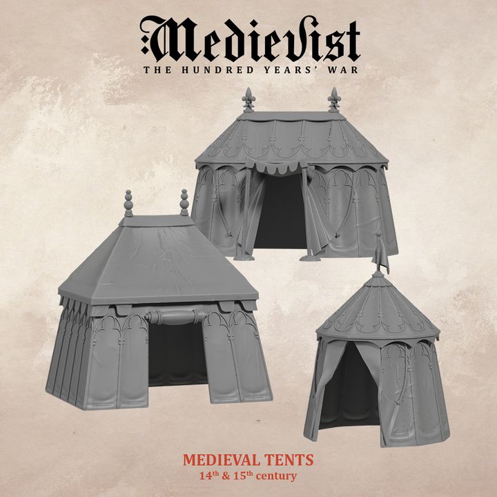 3D Printable Medieval tents, 14th & 15th century by Medievist ...