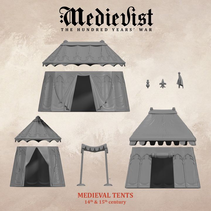 3D Printable Medieval tents, 14th & 15th century by Medievist ...