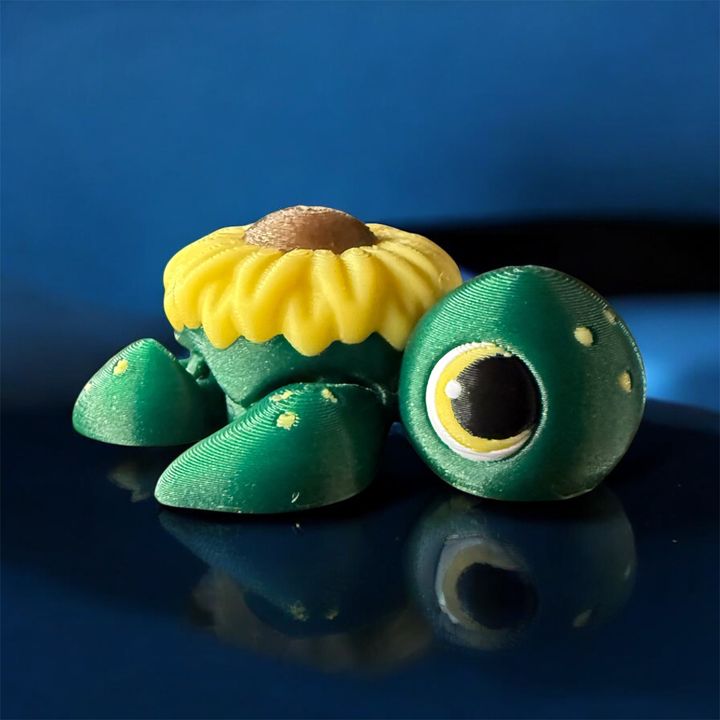 3D Printable Sunflower Baby TUrtle by Rebel Alicorn Designs