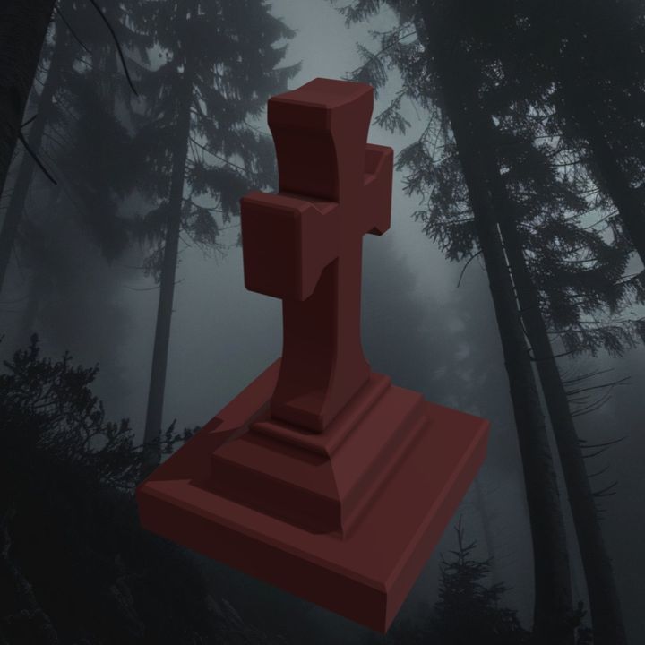 3D Printable Gothic Memorial Cross STL by david martin