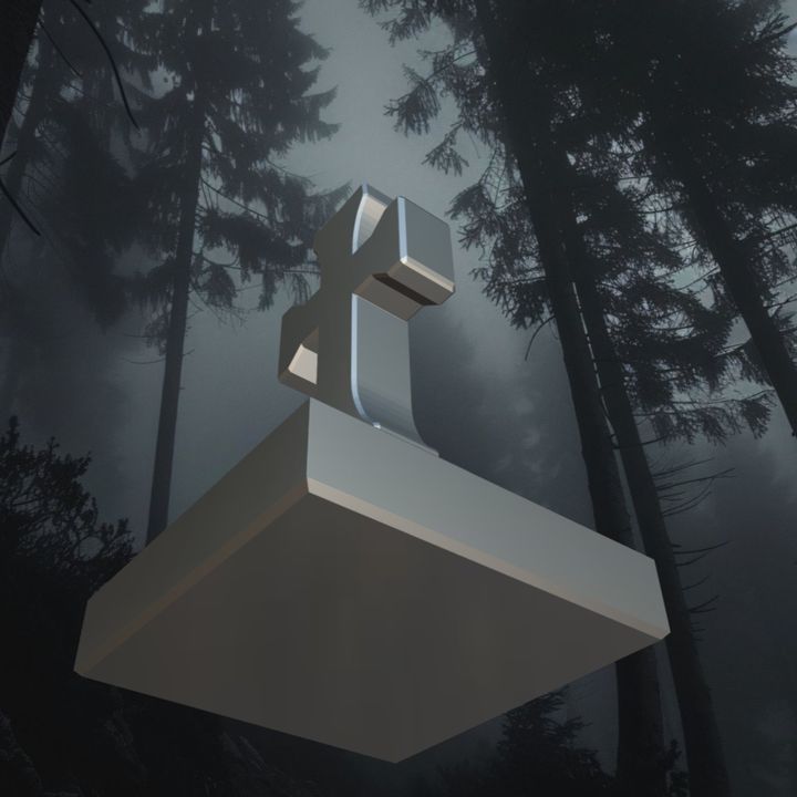 3D Printable Gothic Memorial Cross STL by david martin