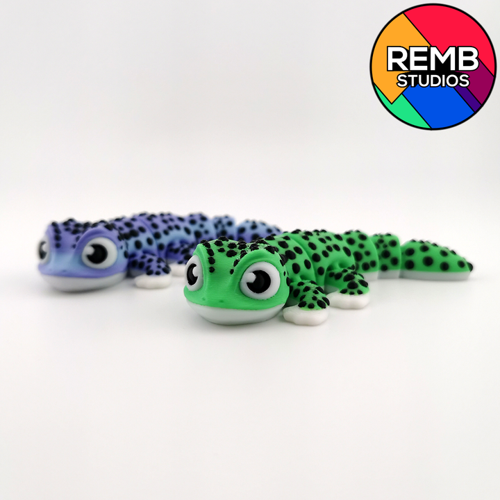 3D Printable Cute Flexi Gecko | Print-in-place | No Support by RembStudios