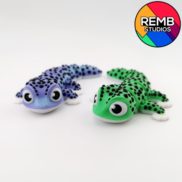 3D Printable Cute Flexi Gecko | Print-in-place | No Support by RembStudios