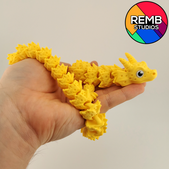 3D Printable Articulated Cheese Dragon 🧀🐉 by RembStudios