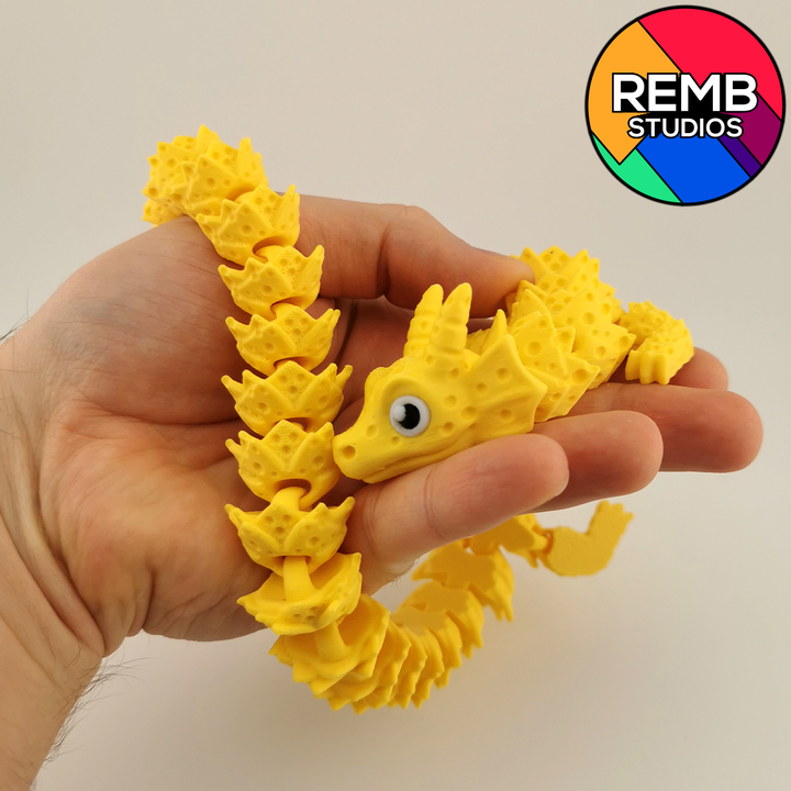 3D Printable Articulated Cheese Dragon 🧀🐉 by RembStudios