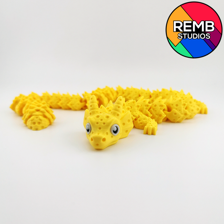 3D Printable Articulated Cheese Dragon 🧀🐉 by RembStudios