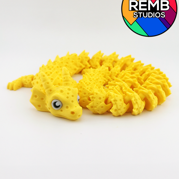 3D Printable Articulated Cheese Dragon 🧀🐉 by RembStudios