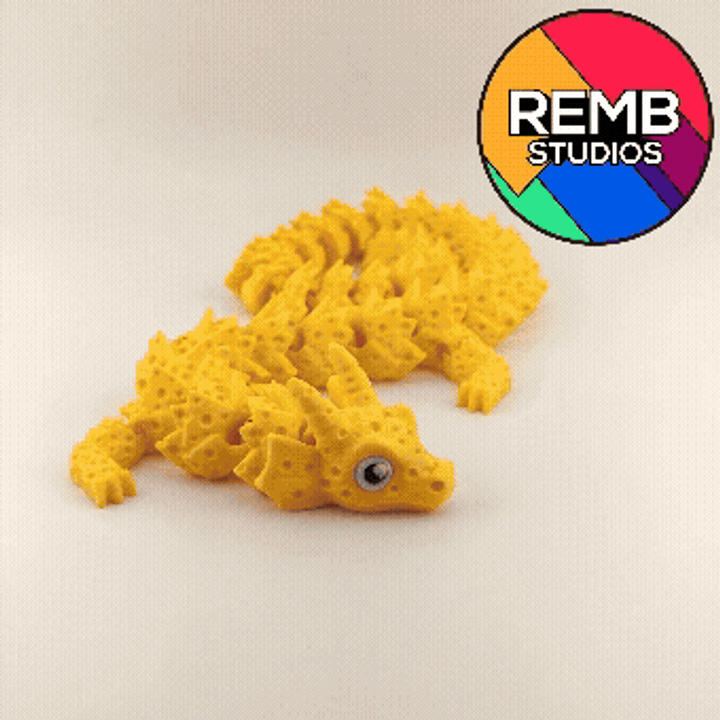 3D Printable Articulated Cheese Dragon 🧀🐉 by RembStudios
