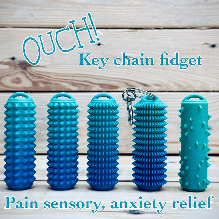 3D Printable Ouch! Keychain Fidget by ENIQUE3D