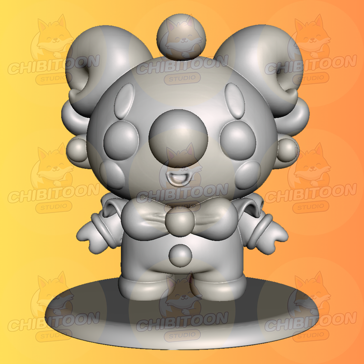 3D Printable 🤡🎪🎈 Varlo – The Whimsical Clown! 🎈🎪🤡 | Chibi Kawaii by ...
