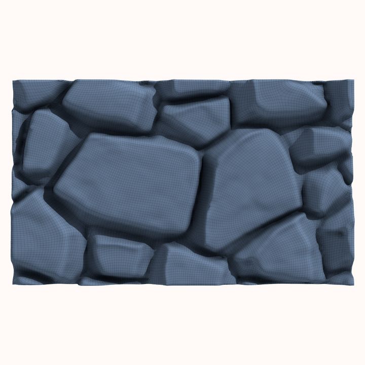 3D Printable Stone wall 186 by 1xMerch