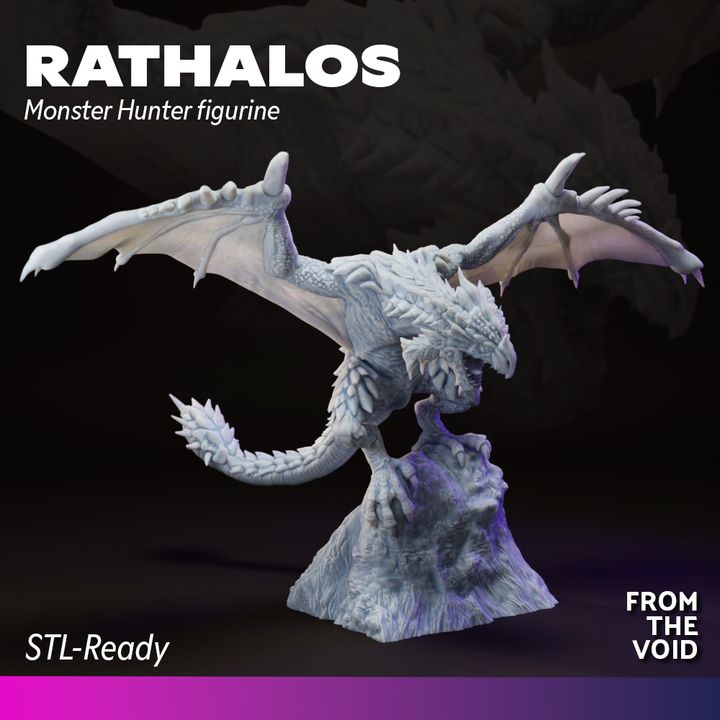 3D Printable RATHALOS - Monster Hunter Figurine by FromTheVoid