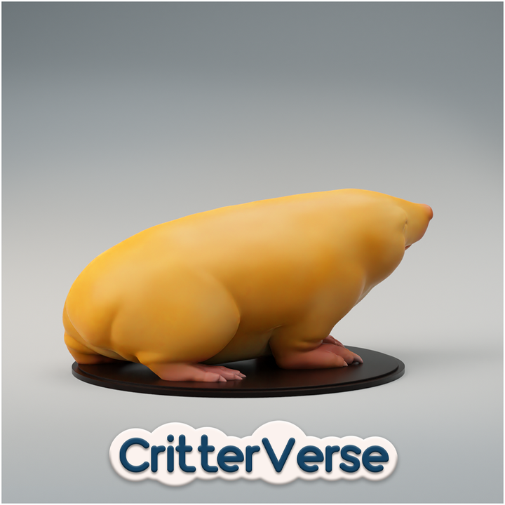 3D Printable Dazzle the Golden Mole by CritterVerse