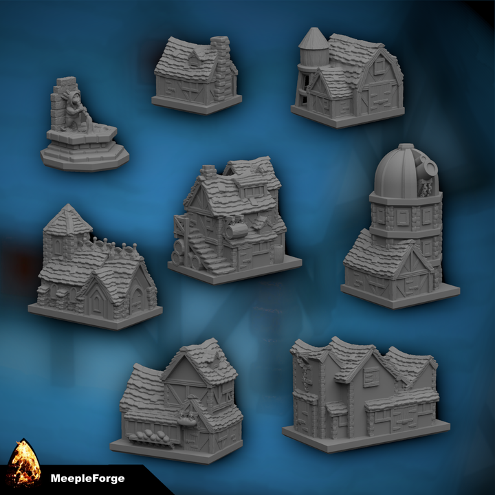 3D Printable Tiny Buildings for Tiny Towns Board Game and DND / TTRPG ...