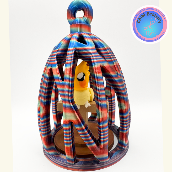 3D Printable Bird Cage (for Cosmo/ Peep) by ChibiBestiary