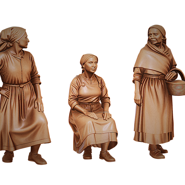 3D Printable Medieval Miniatures Set 1 by Key Capas