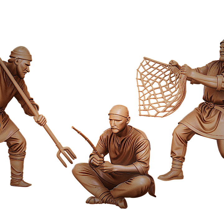 3D Printable Medieval Miniatures Set 1 by Key Capas