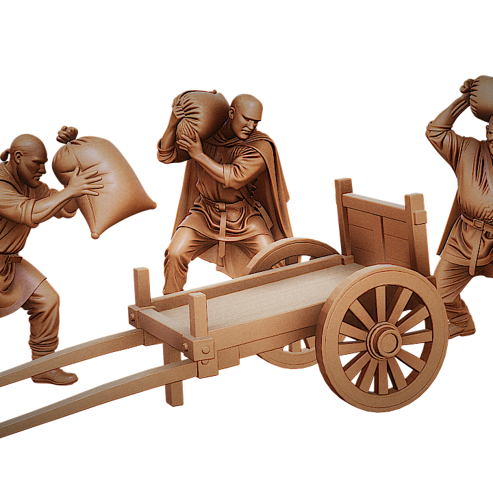 3D Printable Medieval Miniatures Set 1 by Key Capas