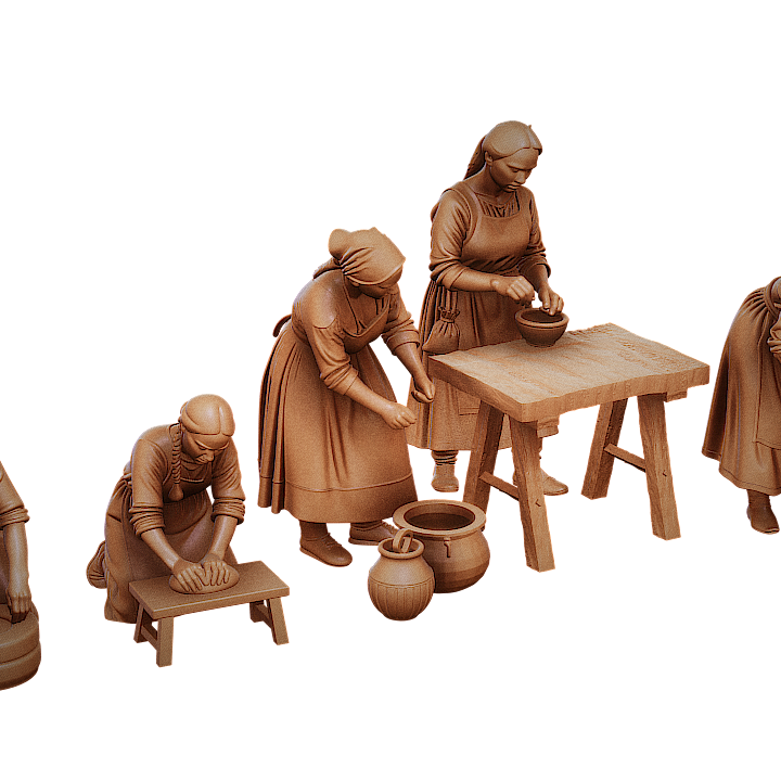3D Printable Medieval Miniatures Set 1 by Key Capas