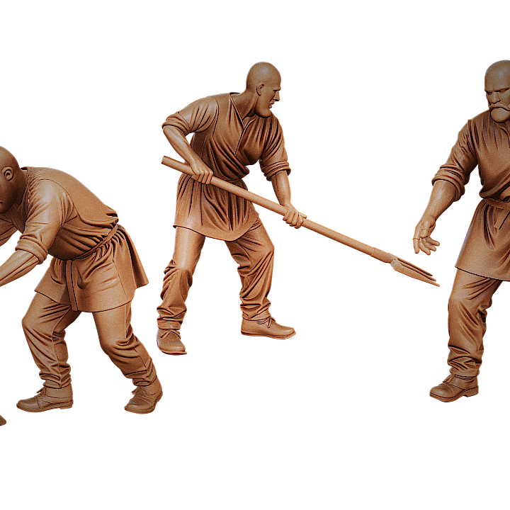 3D Printable Medieval Miniatures Set 1 by Key Capas