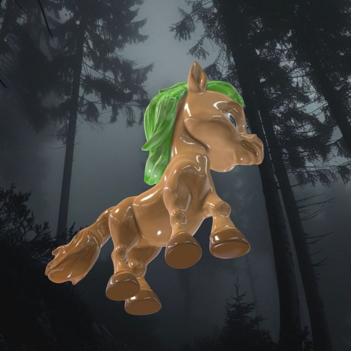 3D Printable Charming Stylized Pony by david martin