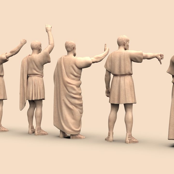 3D Printable Roman citizens Colosseum by 3Dimontis