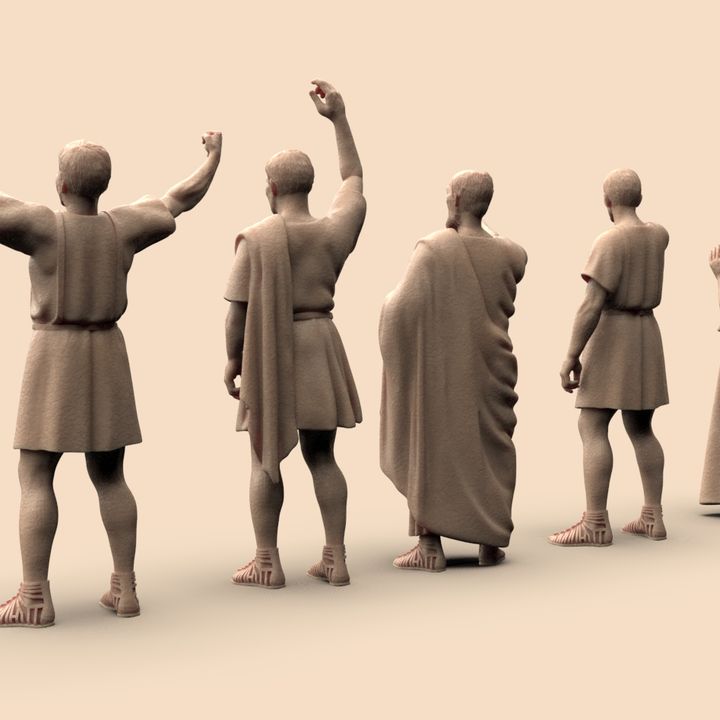 3D Printable Roman citizens Colosseum by 3Dimontis