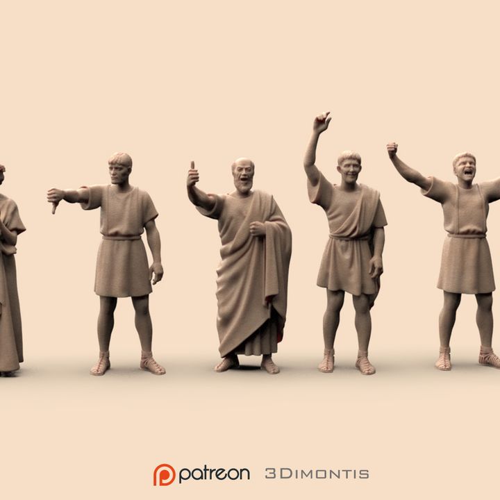 3D Printable Roman citizens Colosseum by 3Dimontis