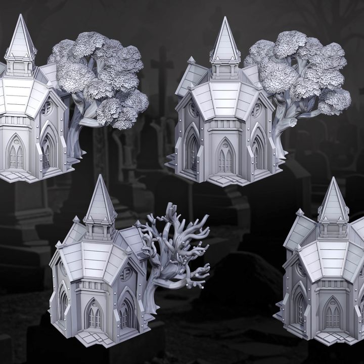 3D Printable City of Drakkguard - haunted graveyard by ...