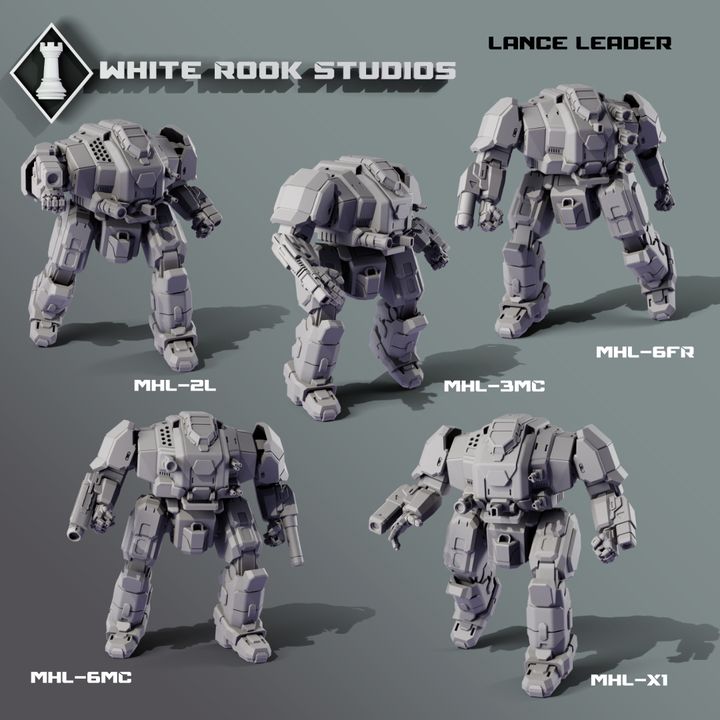 3D Printable American Mecha - MHL-Sheriff - Lance Leader by White Rook ...