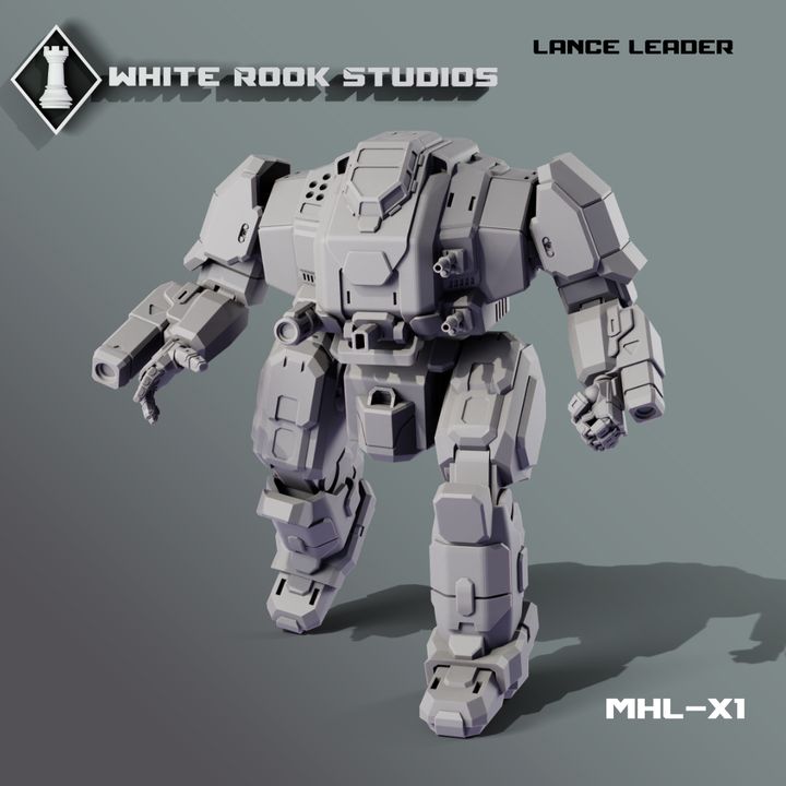 3D Printable American Mecha - MHL-Sheriff - Lance Leader by White Rook ...